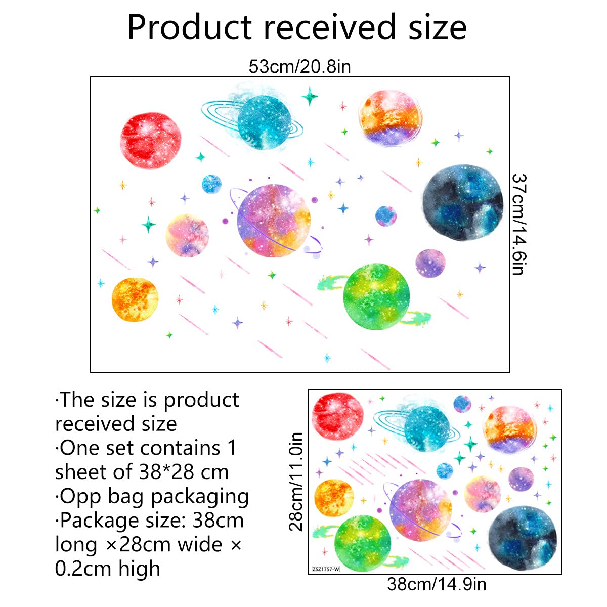 Glow in The Dark Planets Stars for Ceiling Wall Decals Glow Solar System Galaxy Space Nursery Wall Stickers Kids Girls Boys Room Decorations for Bedroom