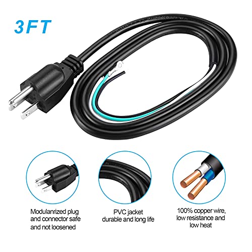 HK Garbage Disposal Air Switch Kit with Power Cord Kit, Sink Top Waste Disposer Stainless Steel On/Off Push 2.5" Button, Aluminum Alloy Power Module, Food Waste Disposals Replacement Parts