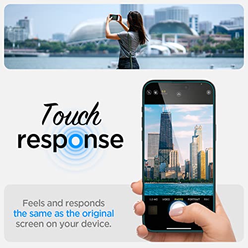 Spigen Tempered Glass Screen Protector [GlasTR EZ FIT] designed for iPhone 14 Pro [Case Friendly] - Sensor Protection / 2 Pack