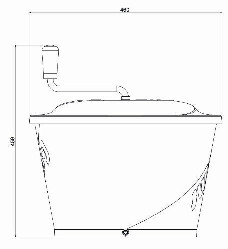 Matfer Bourgeat 5 Gallon Swing Salad Spinner/Dryer, Professional Quality Large Volume Salad Dryer