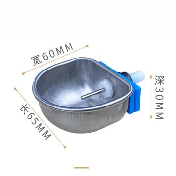 Lveofielygi Rabbit Water Dispenser - Automatic Bunny Water Nipple Drinker Feeders, 2.36'' Stainless Steel Metal Bowl for Cages Watering System Breeding Equipment