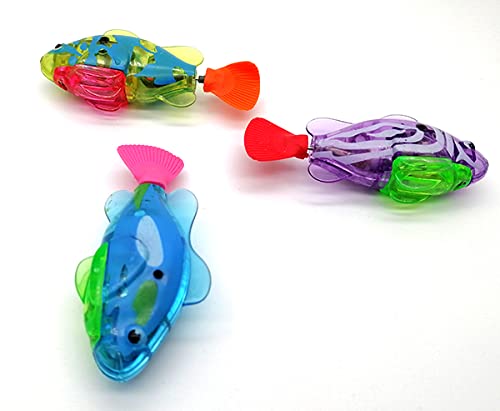Jkshop 3PCS Interactive Indoor Cat Swimming Fish Toys,Best Play-time,Good Exercise Activity,Drink More Water,The Lasers Blink,Realistic Touch Toy for All Cats,Battery Included(6pcs)