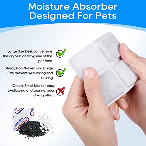 MyfatBOSS Pet Food Desiccant Bag Compatible with Petlibro Automatic Cat dog Feeders, 8 Pack Upgrade Desiccant Packets Keep Pet Food Dry and Fresh for Pet Feeder PLAF001,PLAF002,PLAF101,PLAF005,PLAF006