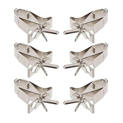 YARNOW Hamster Critters Toys 6pcs Bird Cage Food Holder Clips Stainless Steel Vegetable Fruit Clip Bird Cage Accessories for Birds Parrot Budgie Parakeet Cockatiel Little