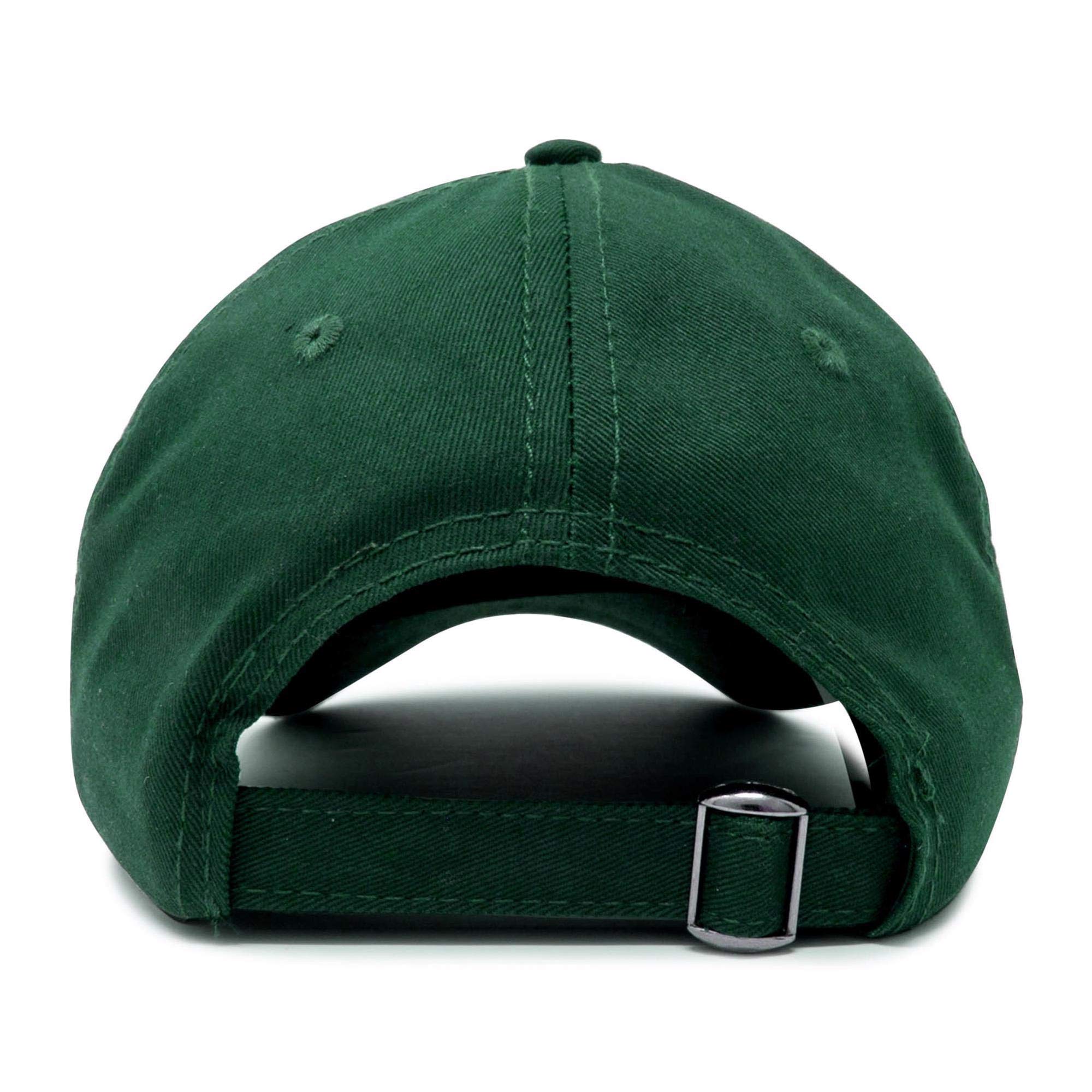 DALIX Waning Crescent Moon Hat Mens Womens Astrology Baseball Cap Dark Green