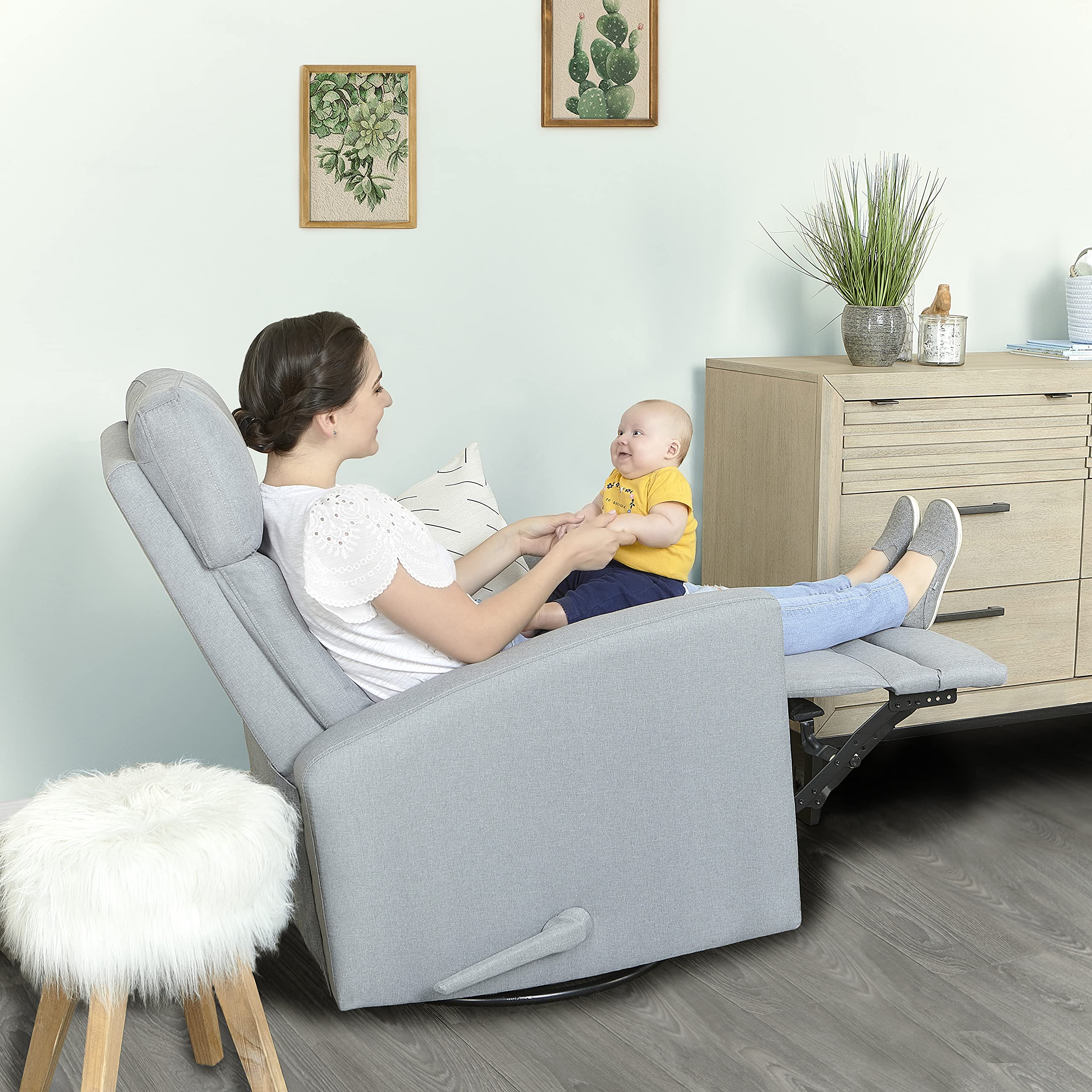 Dream On me Chatham Plus Swivel Glider,Grey