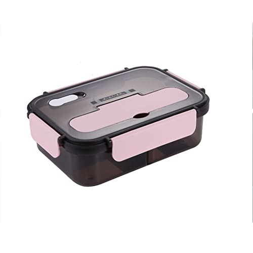 Ptsygantl Bento Boxes, 1100ML Bento Lunch Box, Bento Box With Compartments, Leakproof Lunch Containers for Office (Pink)