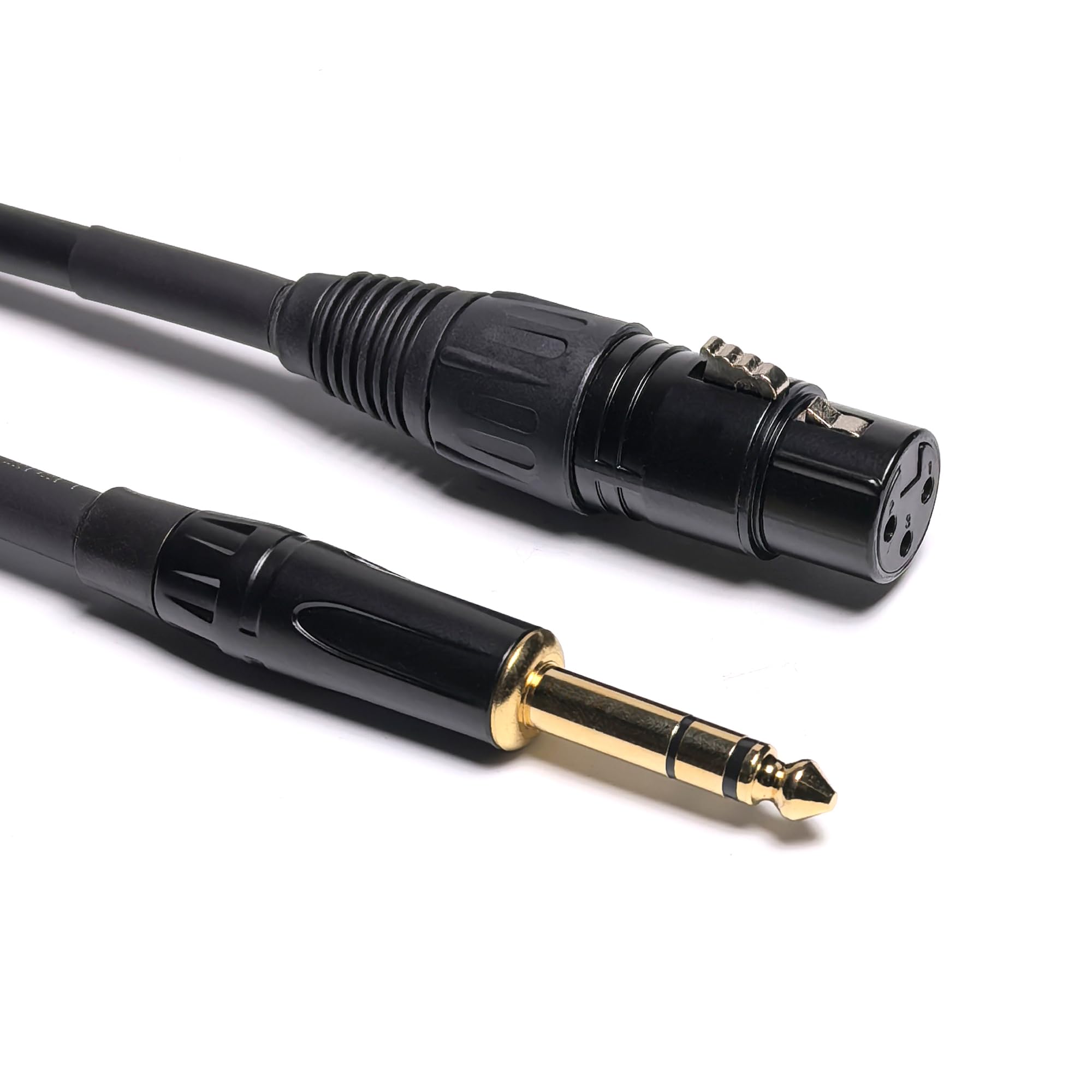 Suanqi 023 6in 1/4 TRS to XLR Female Adapter, 6.35 to XLR Female, XLR to 1/4 Adapter 1/4 Audio Cable 6in/2pack