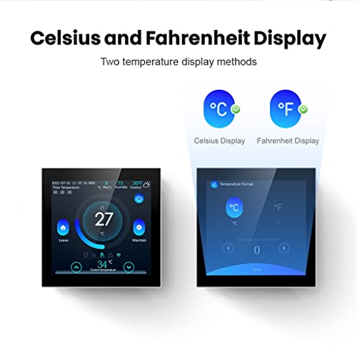 LNYHLXS Smart Floor Thermostat,Tuya Electric/Water Heating Temperature Controller Home(Water Heating)