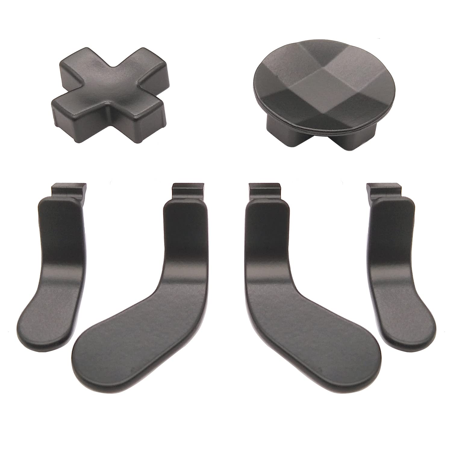 Elite Controller Paddles and D-Pads,Metal Stainless Steel Replacement Parts for Xbox One Elite Controller Series 2 Model 1797-6 PCS (Black)