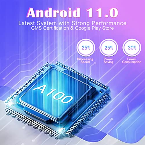 qunyiCO 7 inch Kids Tablet 32GB Android 11 WiFi Camera Bluetooth 2GB RAM HD Touch Screen 1024x600 Kid-Proof Case Parental Control Learning App on Google Certified Playstore Blue