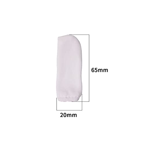 UUYYEO 100 Pcs Cotton Finger Cots Guards Protective Finger Covers Fingertip Thumb Protectors Small Finger Gloves Elastic Finger Sleeves