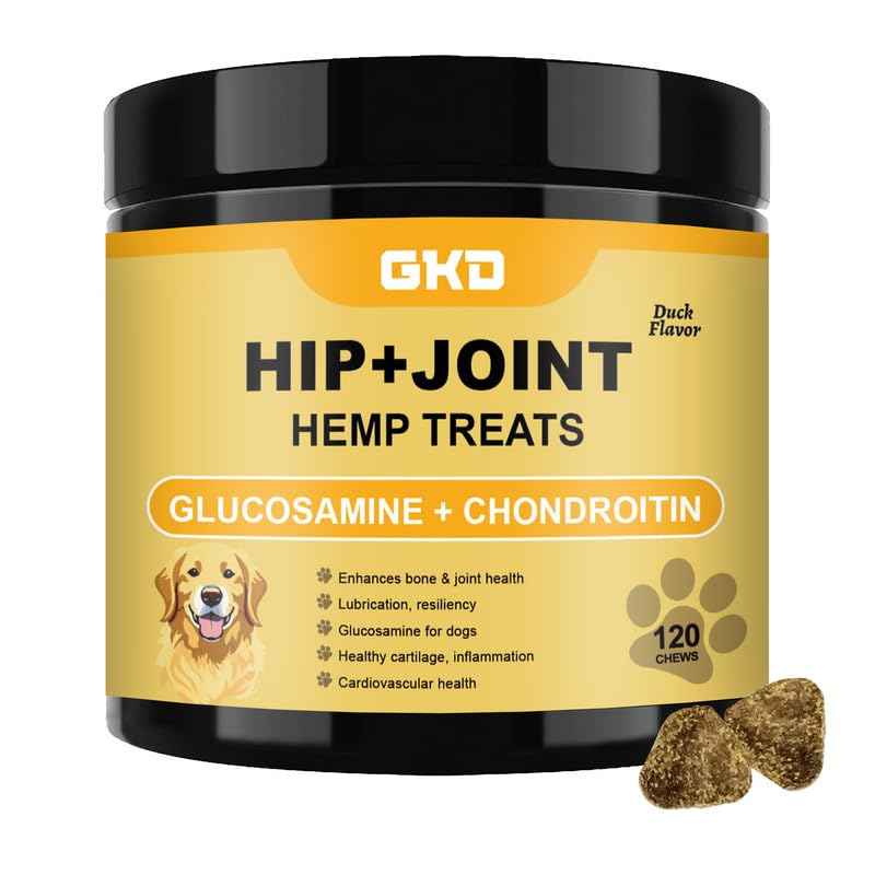 GKD Hip & Joint Supplement for Dogs - All Breeds Joint Supplement with Chondroitin, Vitamins C and E for Dog Joint Relief - Mobility Bites