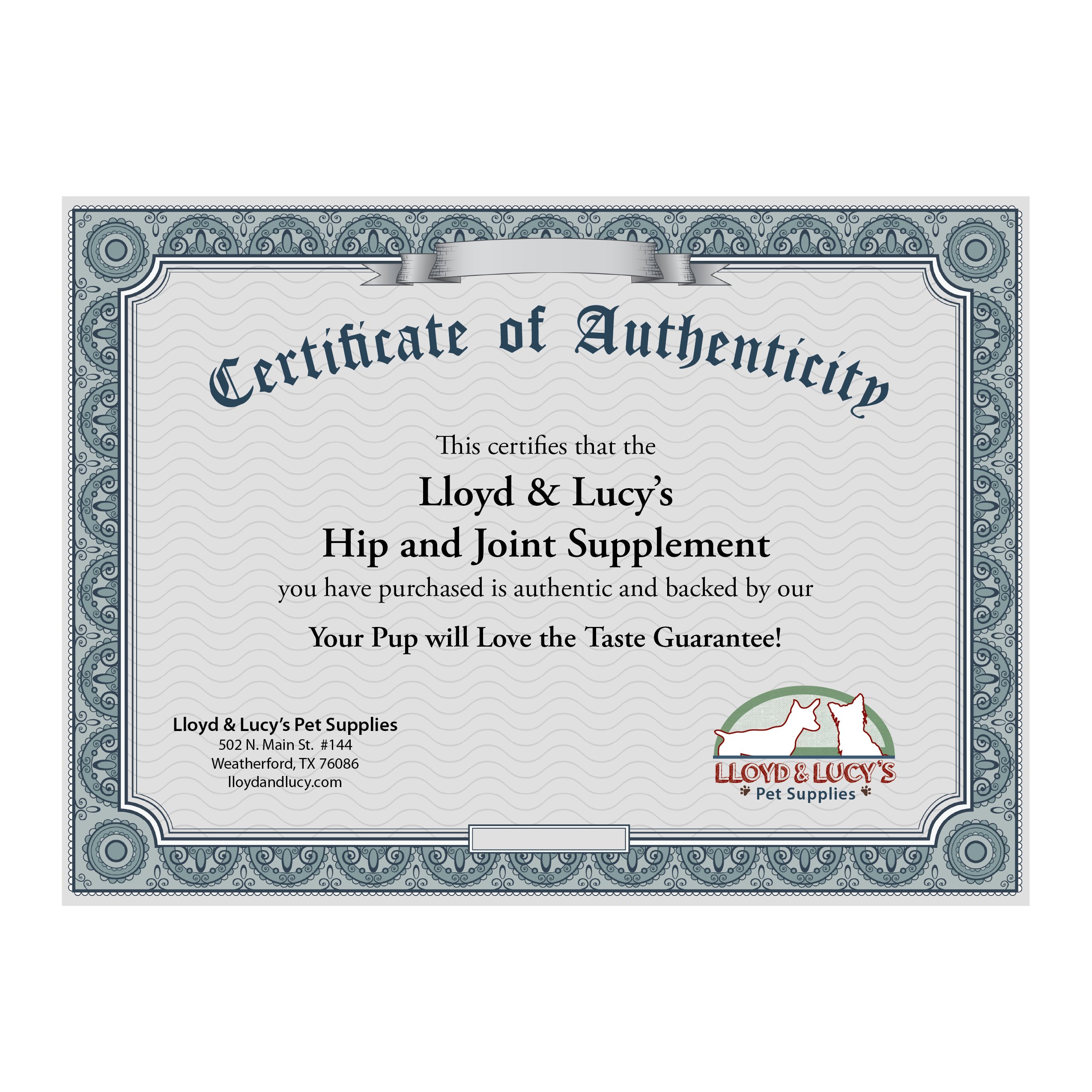 Lloyd & Lucy's Hip and Joint Supplement for Dogs - Chewable Multivitamin with Glucosamine, Chondroitin, MSM and Vitamin C - Healthy Liver Flavored Treat Pets Will Love - 180 Ct Tablets