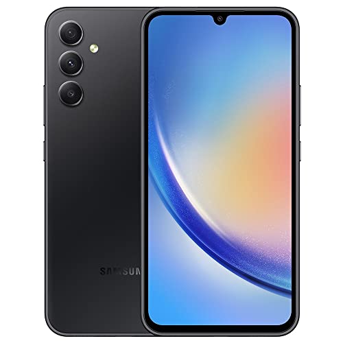 SAMSUNG Galaxy A34 5G + 4G LTE (128GB + 6GB) Unlocked Worldwide (Only T-Mobile/Mint/Metro USA Market) 6.6" 120Hz 48MP Triple Camera + (25W Wall Charger) (Awesome Graphite (SM-A346M))