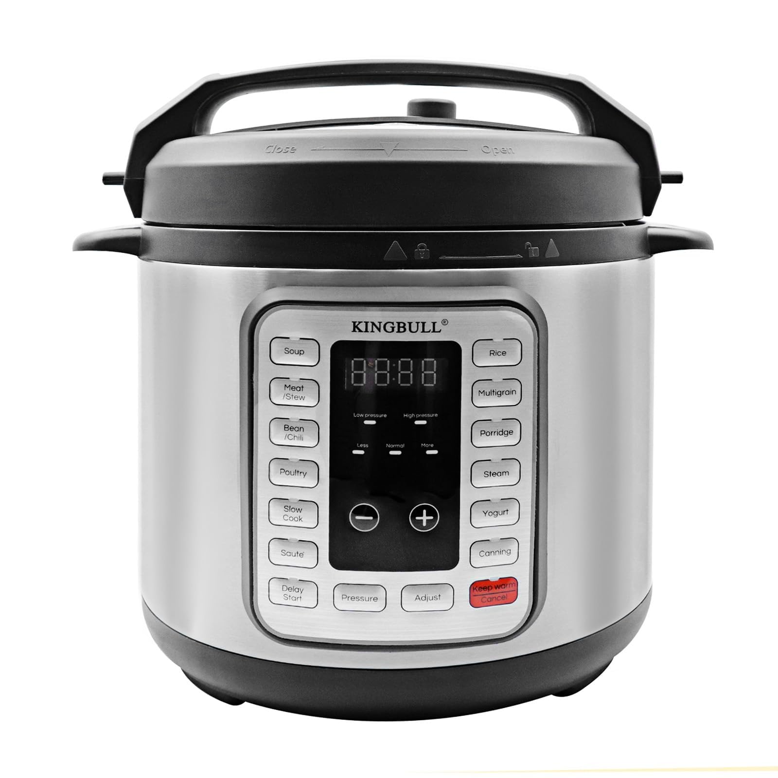KINGBULL 12-in-1 Electric Pressure Cooker, Instant Multi-Use Non-Stick Pot, Slow Cooker, Rice Cooker, Steamer, Sauté, Yogurt Maker, Warmer &Delay Start,LED Screen& Manual(6QT)