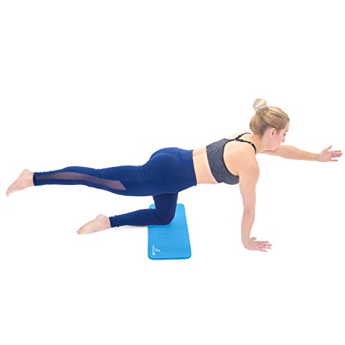 ProsourceFit Yoga Knee Pad and Elbow Cushion 15mm (5/8β) Fits Standard Mats for Pain Free Joints in Yoga, Pilates, Floor Workouts, Aqua