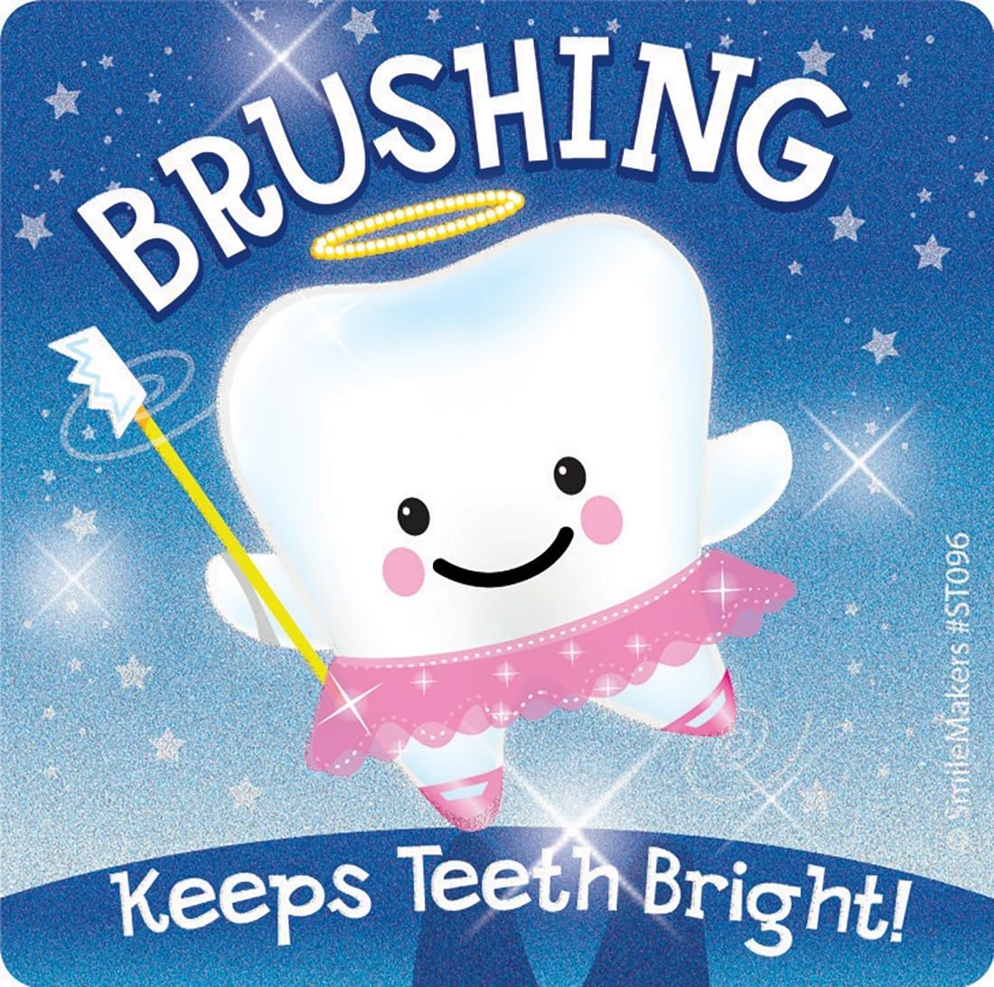 SmileMakers Glitter Teeth Stickers - Prizes and Giveaways - 75 per Pack