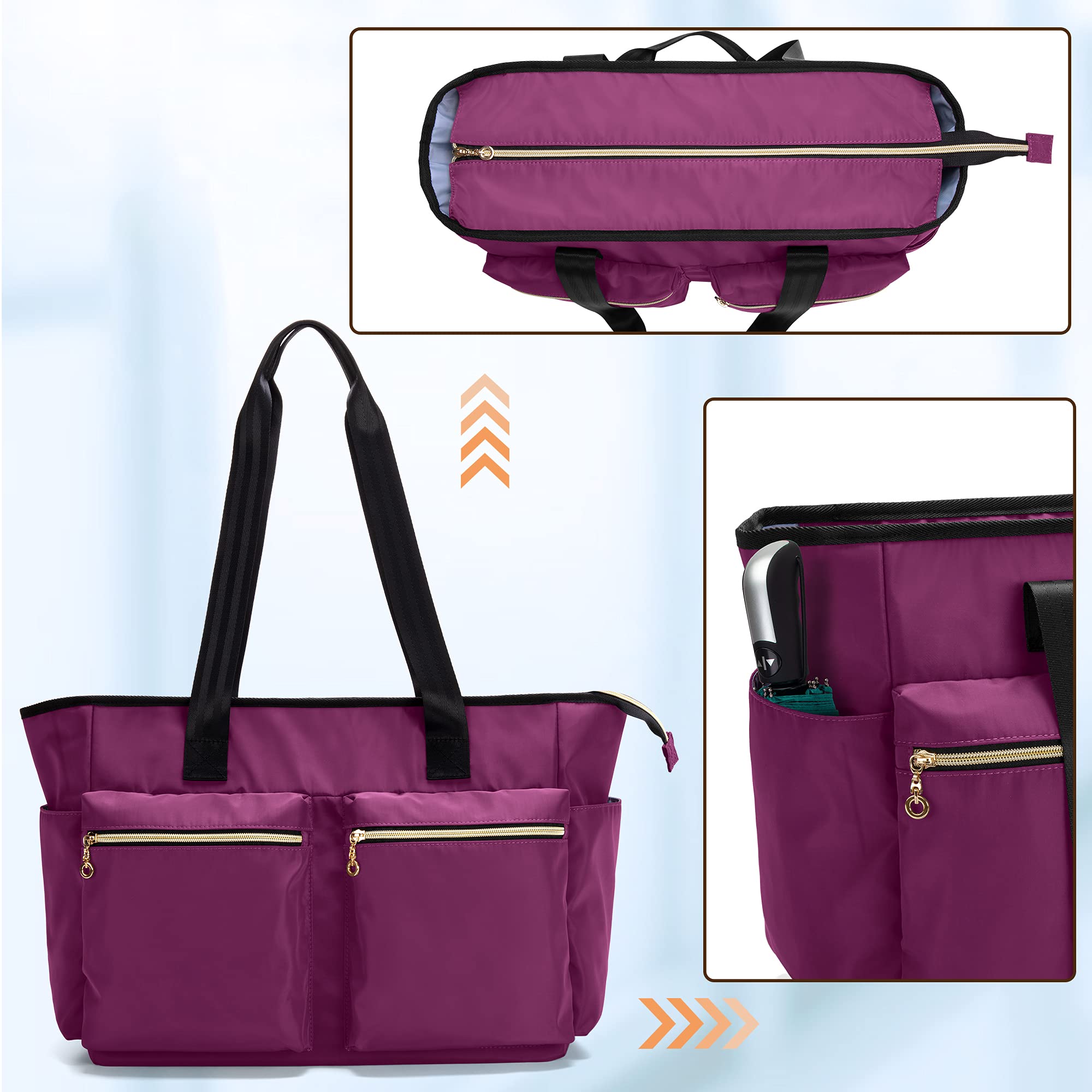 Damero Nurse Bag with Protective Stethoscope Case, Nurse Tote Bag with Stethoscope Carrying Case for Home Health Care, School, Work