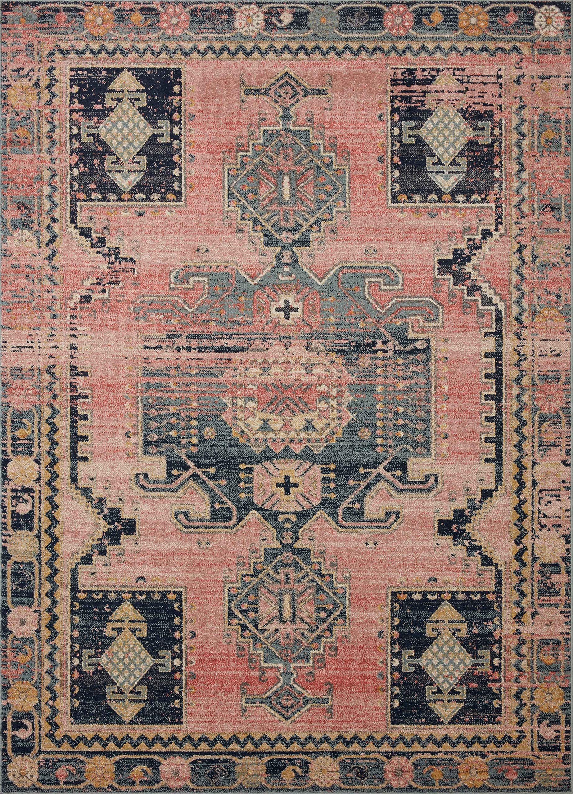 Loloi II Jocelyn Collection JOC-06 Accent Rug 2'-3" x 4'-0" Rose/Rose Rectangular 0.38" Thick