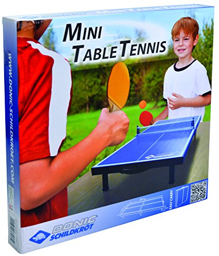 Donic-Schildkröt Mini Ping Pong Table, with 2 Bats and 1 Ball, Folding in a Briefcase, 838576