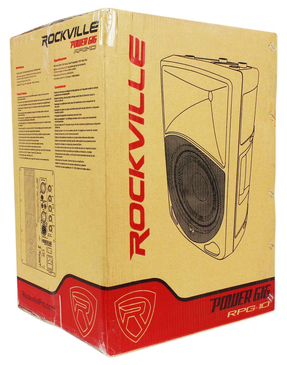 Rockville Pair Power Gig RPG10 10" Powered Active 1200 Watt 2-Way DJ PA Speakers