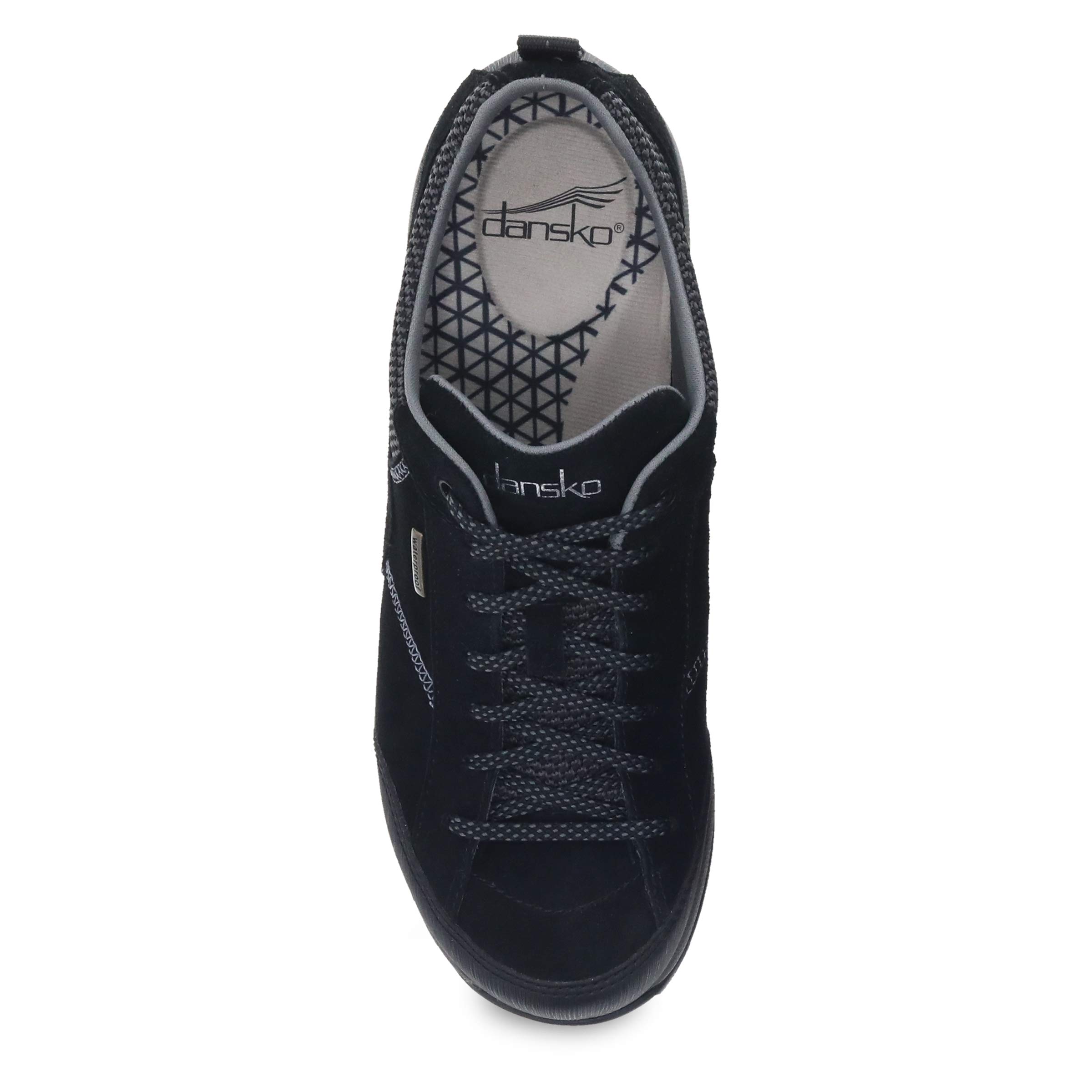 Dansko Paisley Waterproof Outdoor Sneakers for Women – Comfortable, Breathable Walking Shoes with Arch Support – Stain Resistant Sneakers with Slip-Resistant Rubber Outsole Black/Black 10.5-11 Wide US