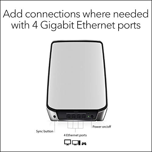NETGEAR Orbi Whole Home Tri-band Mesh WiFi 6 Add-on Satellite (RBS850) β Works with Your Orbi WiFi 6 System Adds up to 2,500 sq. ft. Coverage AX6000 (Up to 6Gbps)