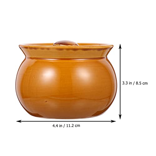 GANAZONO Ceramic Soup Bowl Soup Cookware Earthenware Clay Pot Ceramic Stockpot Clay Cooking Pot Cookware Stovetop Domestic Stew Bowl Stew Pot with Lid Kitchen Kitchen Soup Pot Ceramic Soup Pot