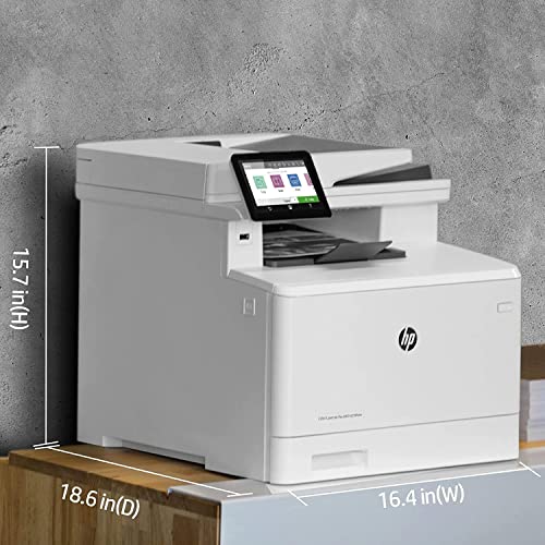 HP Color Laserjet Pro Multifunction M479fdw Wireless Laser Printer- Print Scan Copy Fax - 28 ppm, 600 x 600 dpi, 8.5 x 14, 50-Page ADF, Ethernet, Auto Duplex Printing, Cbmou Printer_Cable