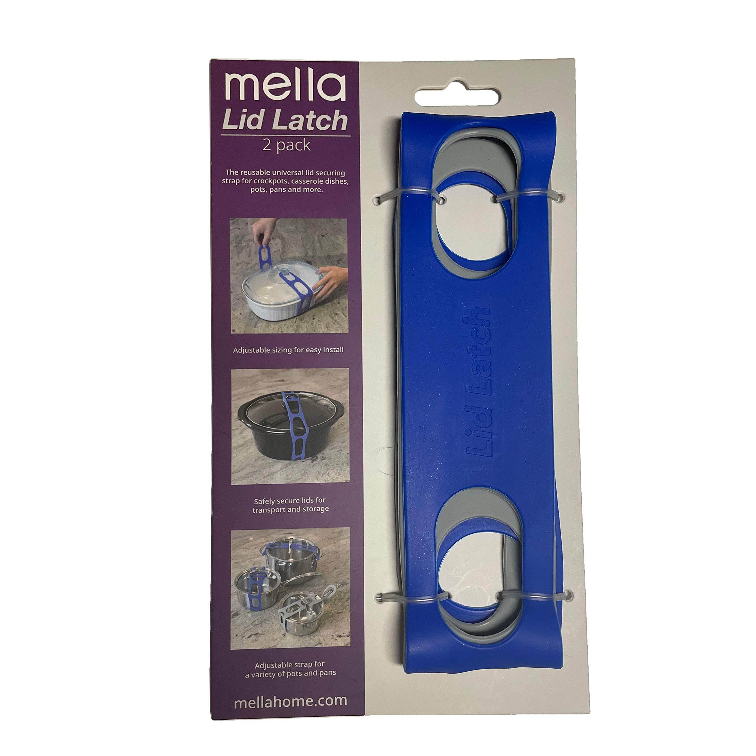 Lid Latch the reusable universal lid securing strap for crockpots, casserole dishes, pots, pans and more. Make it easy to transport your favorite dishes with one simple strap.
