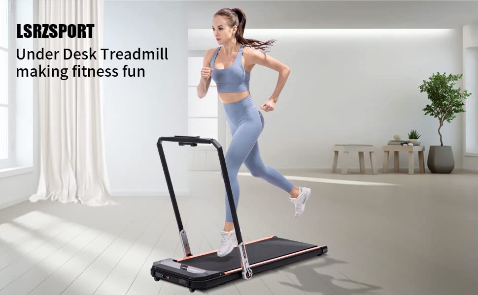 LSRZSPORT Under Desk Treadmill Prodable Treadmill for Home and Office with Speaker, Remote Control and LED Display