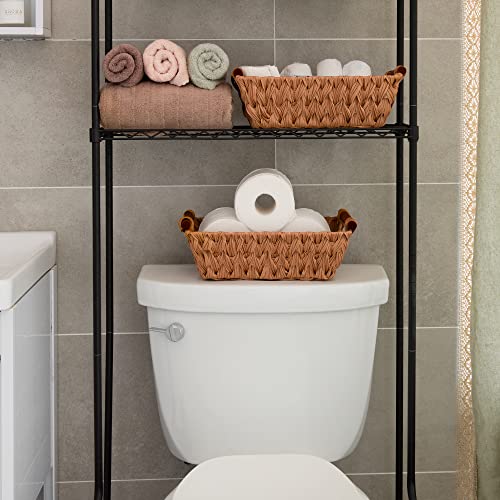 GRANNY SAYS Bundle of 1-Pack Woven Wastebasket for Organizing & 2-Pack Woven Storage Baskets for Bathroom