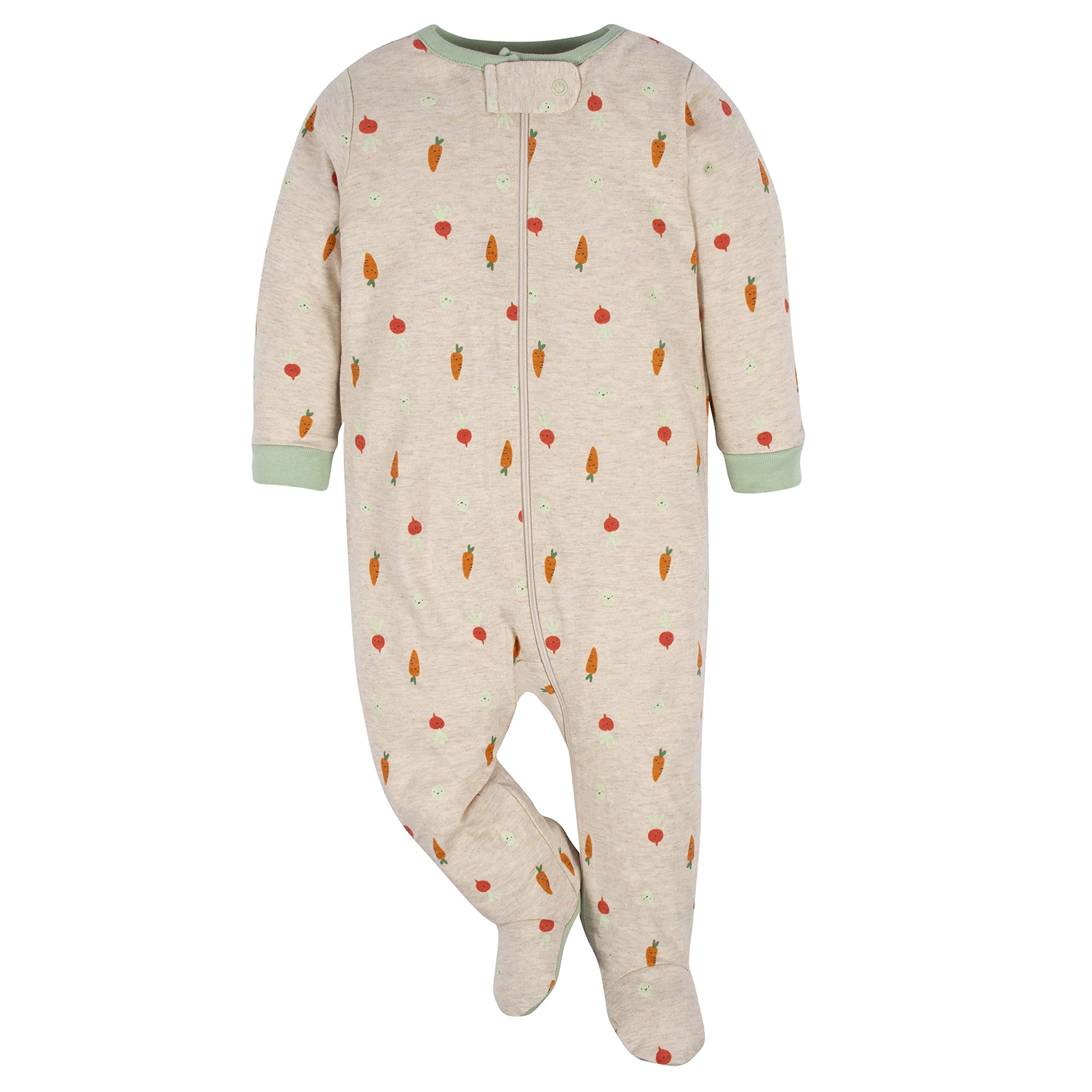 Gerber Unisex Baby 4 Pack 'N Play Footie And Toddler Sleepers, Happy Veggies, 0-3 Months US