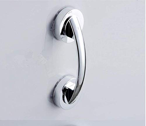 JanTeelGO Suction Grab Bar, Portable Suction Handle Bar Suction Grip Bar for Window Door Drawer Cabinet Mini Fridge Grab Puller (Silver)