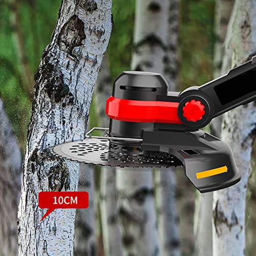 Mrzneaoch Battery Powered Weed Eater Newly Upgraded 8-Inch Blade Grass Trimmer for Lawn Trimmingtwigsbrush Cutting(Black)