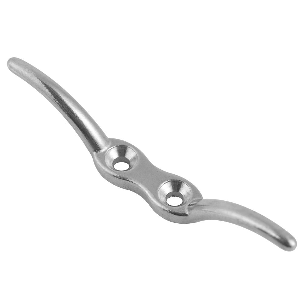 Drfeify Boat Cleat, Stainless Steel Marine Boat Cleat Anchor Rope Hollow Base Cleat Deck Base Fastener Accessory(Small)