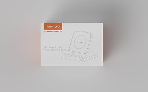 SwanScout Wireless Charger for Samsung Z Flip, Foldable Fast Wireless Charging Stand for Samsung Galaxy Z Flip 5/Z Flip 4/Z Flip 3, Samsung Charging Station for Galaxy Z Flip Series (No Adapter)