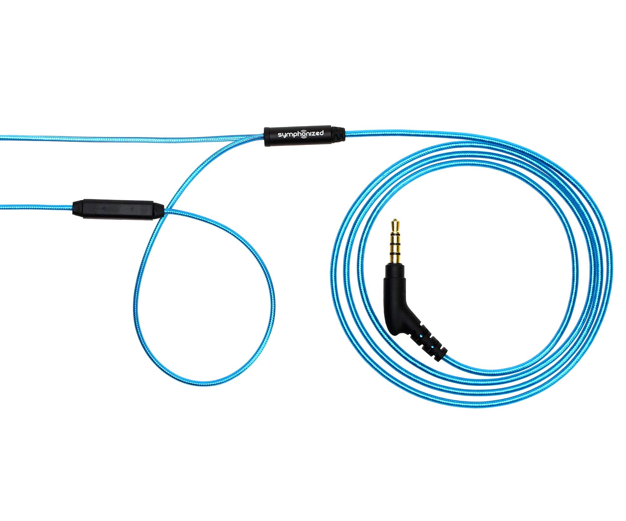 Symphonized ALN 2.0 Premium Genuine Wood In-ear Noise-isolating Headphones|Earbuds|Earphones with Innovative Shield Technology Cable and Mic (Metallic Blue)