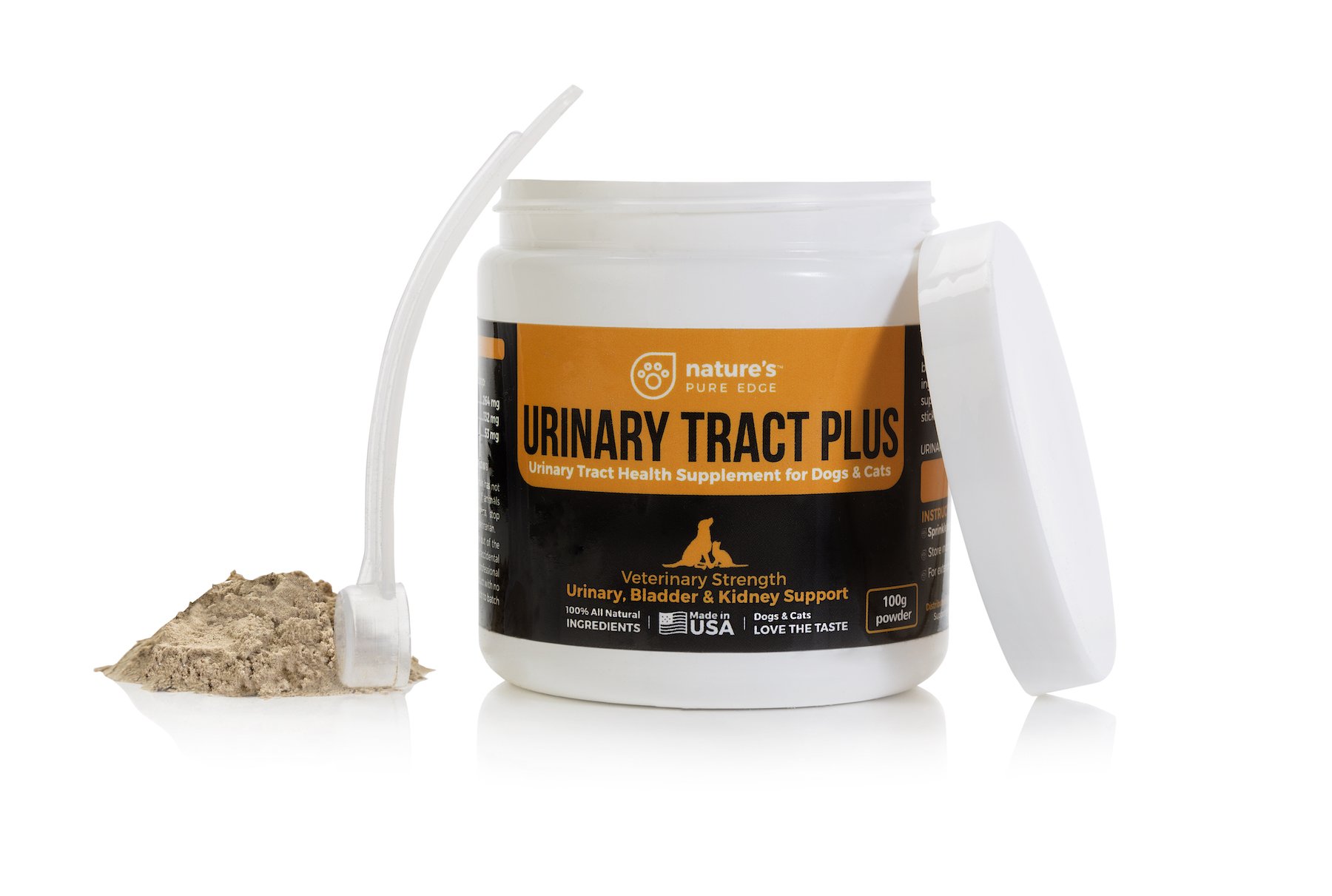 Nature's Pure Edge - Pet Urinary Relief - Veterinarian Grade All Natural D-Mannose and Cranberry Powder Blend for Kidney, Bladder and Urinary Tract Health.