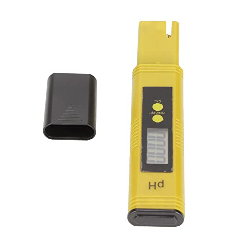 High Pen Type PH Meter Anticorrosion PH Tester Automatic Calibration ABS Material with ATC for Spa Pool (Yellow Black)