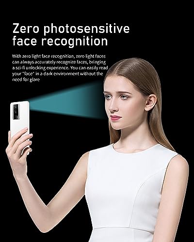 SANSHREUNI K60 Unlocked Cell Phones, 6GB+256GB Android 13 Unlocked Phone, 6.7" Screen+ Display 120HzD, 64MP Camera, Octa-Core CPU, 5500mAh Battery, GPS, AI Face, Dual SIM 5G Phone (White)