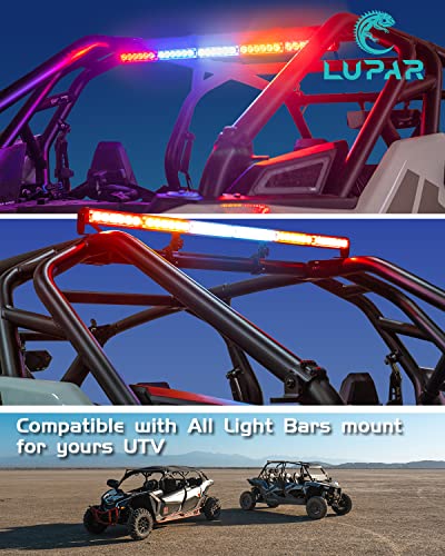 Lupar UTV Chase Lightbars C-Clamp Mounting Bracket Universal Fits 1.75" - 2 Inch Rollcage Bar Mount, Heavy-Duty Aluminum Brackets for Off-Road RZR - 2 Pack