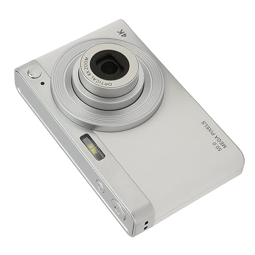 Digital Camera, 16X Zoom 2.88 Inch IPS 4K Video Output Digital Zoom Camera for Travel (White)