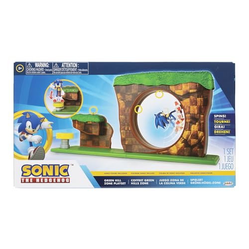 Sonic The Hedgehog Green Hill Zone Playset with 2.5" Sonic Action Figure