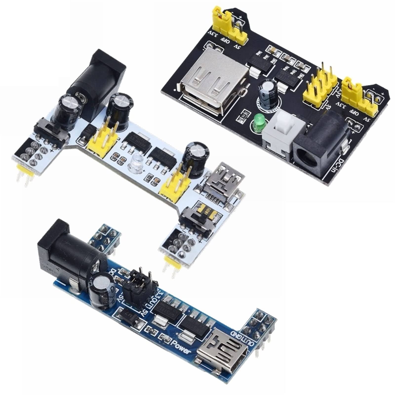 HIFASI Mb-102 Breadboard Power Supply Module /mb102 White Breadboard Dedicated Power Module 2-Way 3.3V 5V MB-102 Solderless Bread Board (Color : MB102 White)