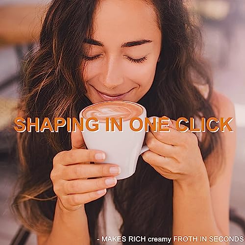 FFG Milk Frother Handheld , New Upgraded Wall Mount Bracket usb Socket Induction Charging Manual Coffee Maker. Handheld Electric Milk Frother For Coffee Matcha Cappuccino Hand Mixer (Black)