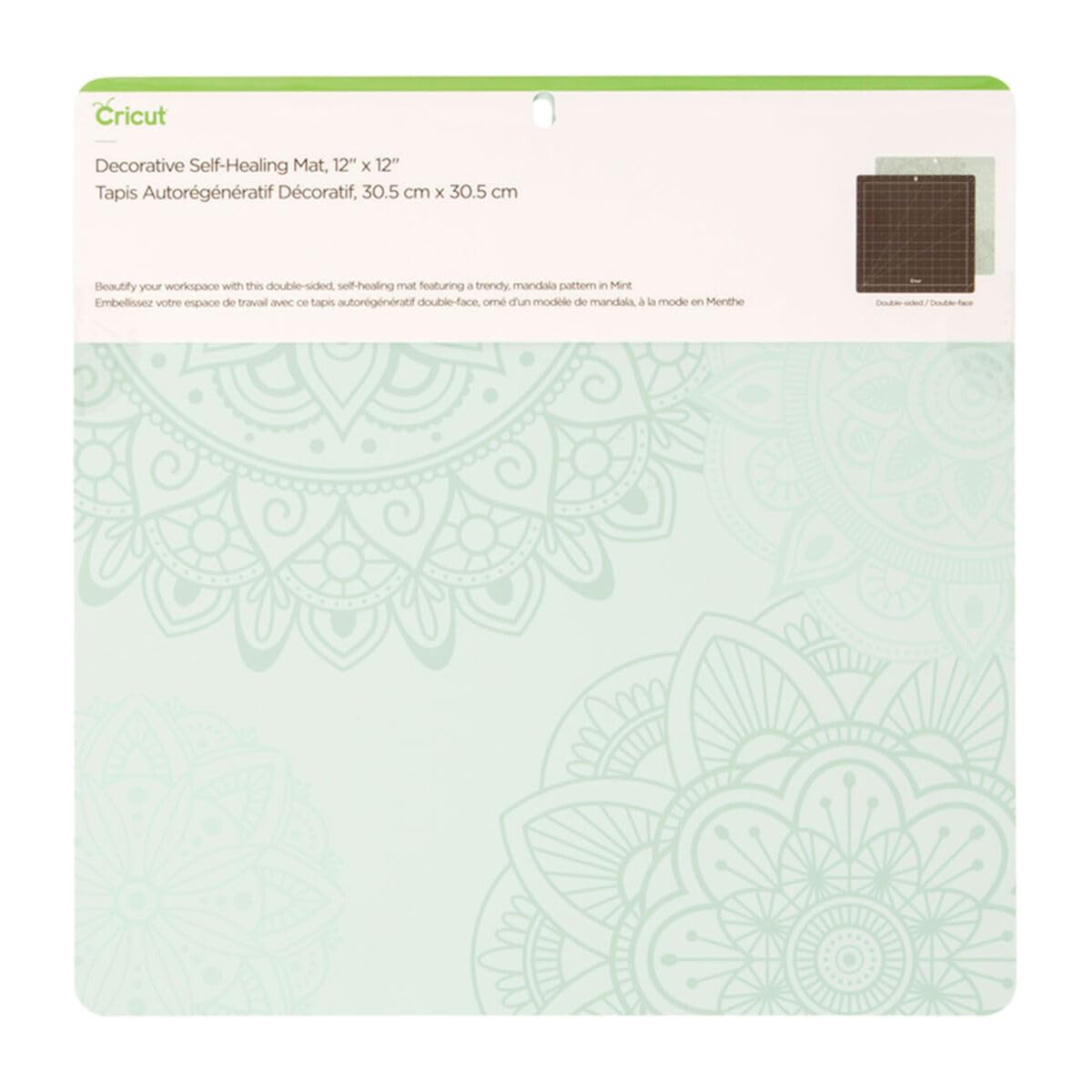Cricut Self Healing Cutting Mat - Cricut Mat for use with Cricut TrueControl Knife, Rotary Cutter, Craft Knife, Xacto Knife - 12" x 12", Decorative, 2X Healing, Extra-Thick Cricut Cutting Mat, Mint