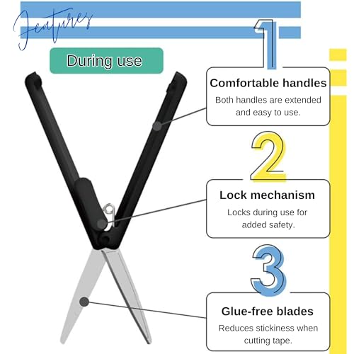 SUN-STAR Slarino Travel Ready Compact Scissors - Pocket Sized & Portable, Light Green S3720012 (Authentic Hologram for US and EU Only)