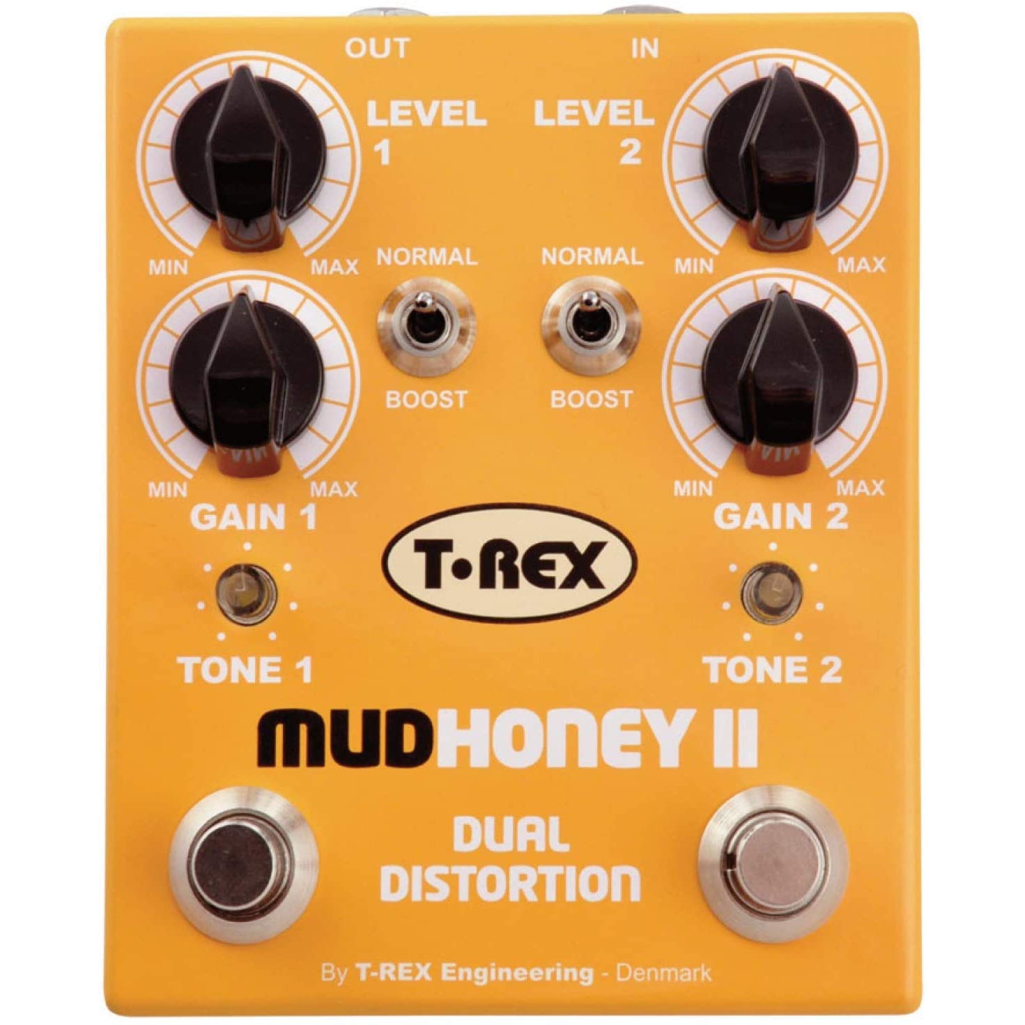 T-Rex MUDHONEY-II Dual Distortion Guitar Effects Pedal